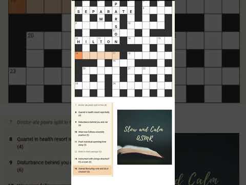 ASMR | Whispered Cryptic Moment 13 #asmr #relaxation #crossword # ...