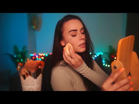 АСМР Мой МАКИЯЖ на СТРИМ 😍 Красимся вместе 😴 Болталка перед СНОМ ASMR ...