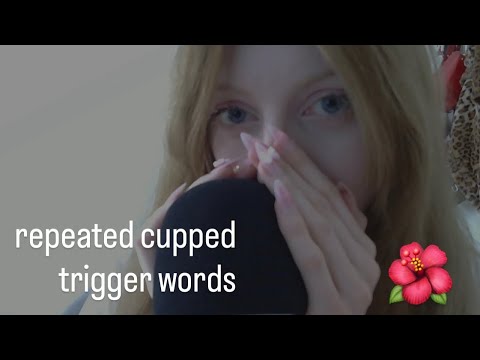 ASMR | Cupped Trigger Words WITH Visual Triggers ☺️(Clicky Whisper)