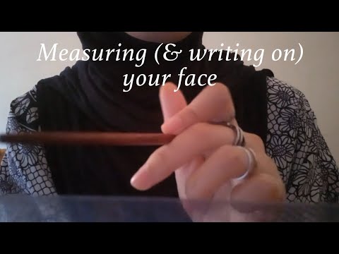 ASMR Measuring Your Face & sketching you for SLEEP, Personal Attention 📐