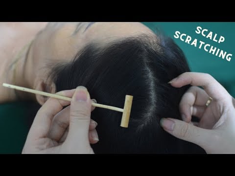 ASMR Focus Hair Parting, Scalp Scratching Massage On Real Person For ...