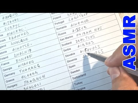 ASMR: European Nations Written Backwards - Complete Chaos [ASMR fun ...
