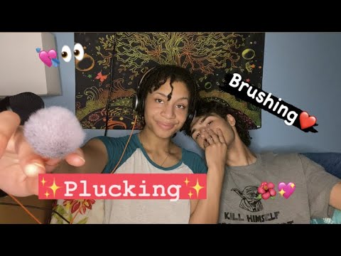 ASMR - Intense Brushing and Plucking (Goofy Warning)
