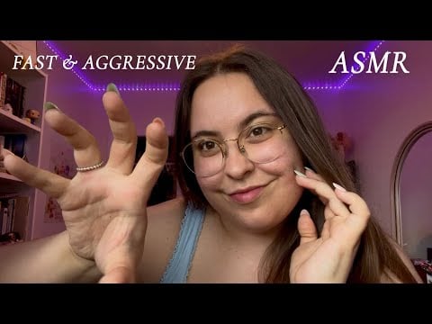 FAST & AGGRESSIVE Invisible Tapping & Scratching Around The Camera and Face ASMR No Talking Looped