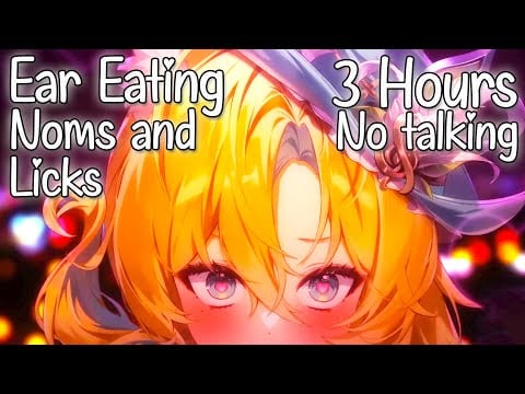 [Curia ASMR] Long Ear Eating, Ear Noms and Licks