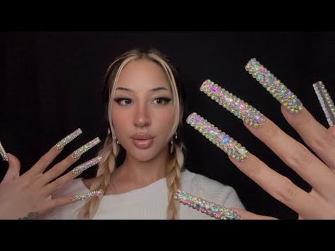 ASMR | Long nail tapping + scratching (fast & aggressive)