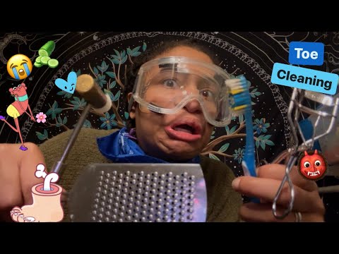 ASMR - Toe Jam Cleaning & Toe Nail Clipping
