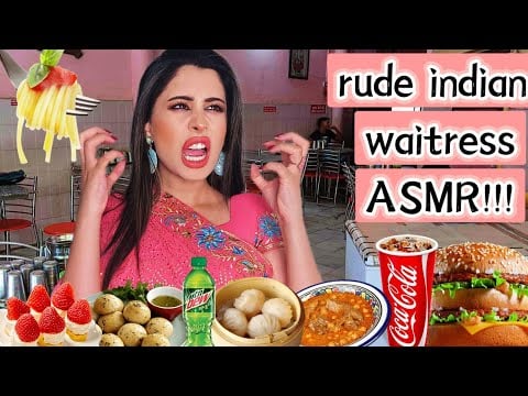🗿😡Rude INDIAN ACCENT waitress takes your order Roleplay ASMR Soft-spoken
