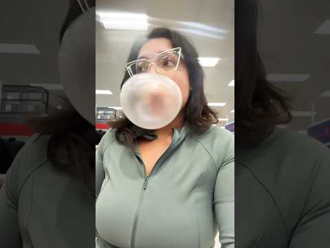 BUBBLE GUM ASMR | blowing bubble gum popping at target