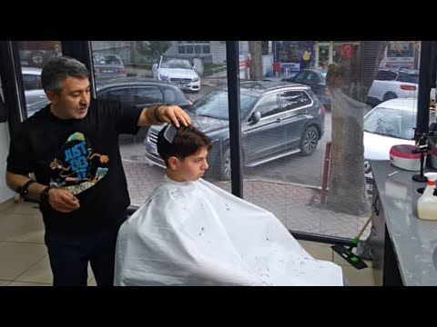 ASMR RELAXING HAIR CUTTING AND BODY MASSAGE WITH MUNUR ONKAN