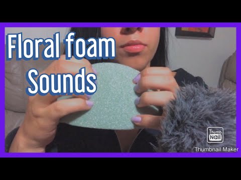 ASMR || Floral Foam Satisfying Sounds *up close*