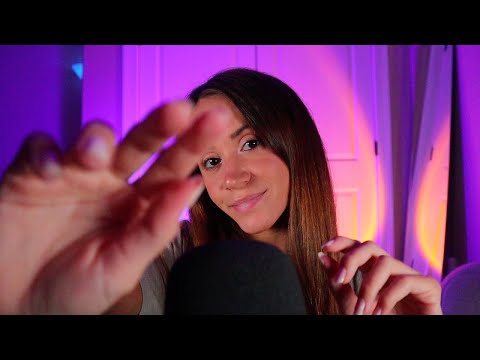 ASMR / Touching & Brushing Your Face For Sleep (hand movements)