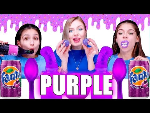 ASMR Purple Gummy, Lollipops, Jelly Candy | Best Compilation
