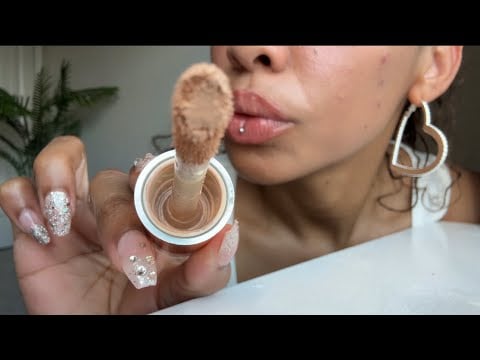 ASMR Doing Your Makeup 💜 (soft spoken with tapping and counting)