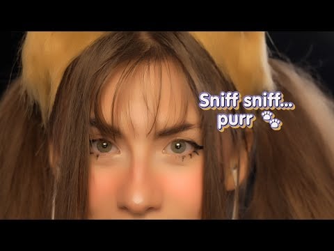 Extreme Close-Up ASMR 🐾 Sniffing & Purring Catgirl Comfort