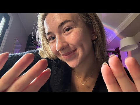 Face touching ASMR | classic and up close hand movements 😴