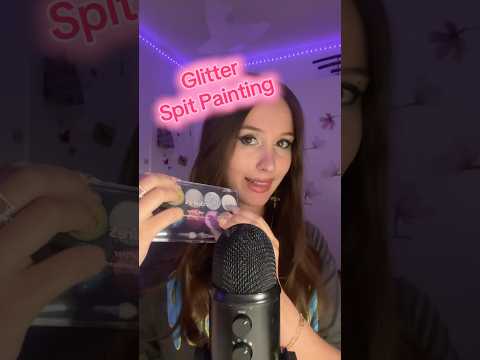 Du #spitpainting pailleté 🎨 #asmr #mouthsounds #oddlysatisfying # ...
