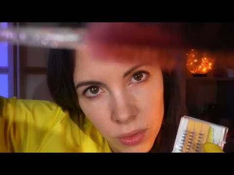 ASMR • Up Close Face Touching & Tracing (Whispered)