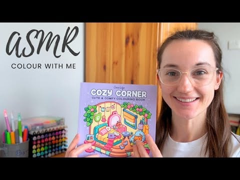 ASMR Colour With Me 💜 ️ Cozy Corner Adult Colouring Book by Coco Wyu # ...